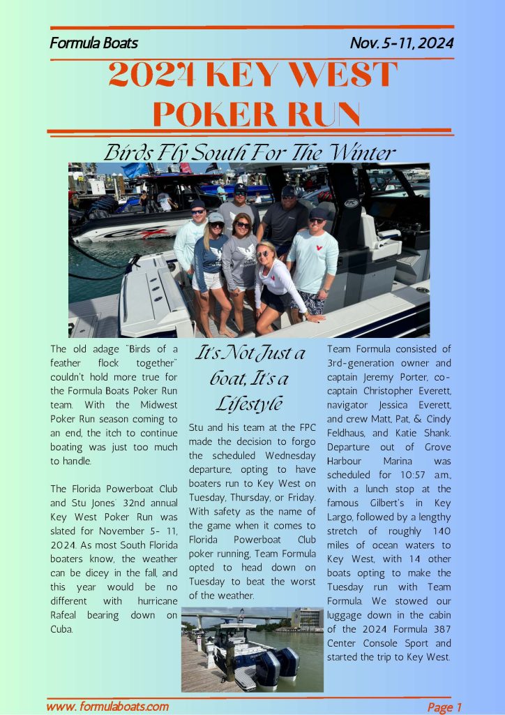 2024 Key West Poker Run – | Formula Boats